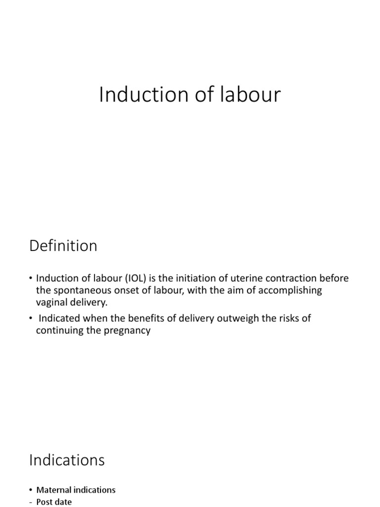 Induction of Labour | PDF | Childbirth | Mammalian Pregnancy