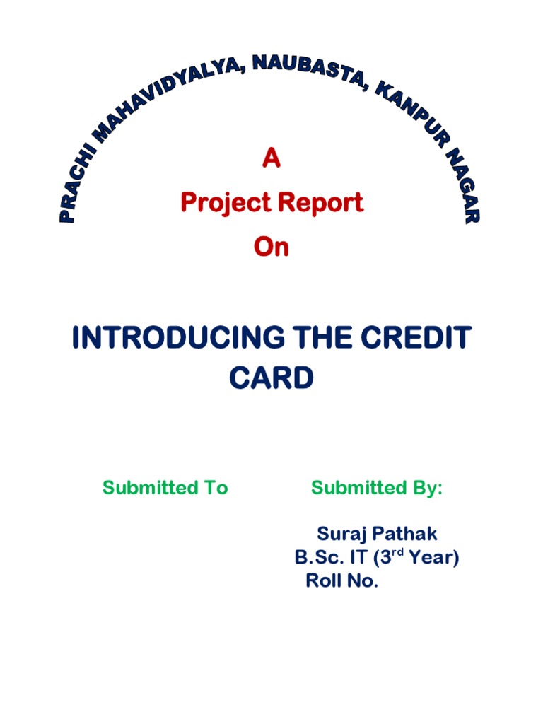 Introducing The Credit Card: A Project Report On | PDF
