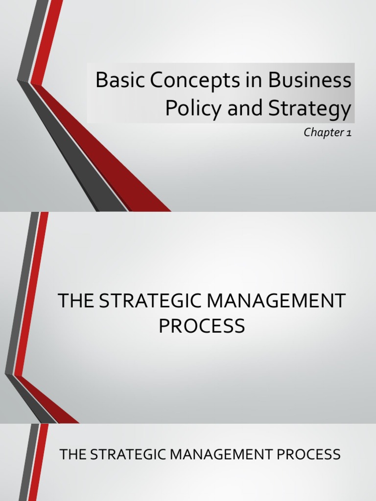 Basic Concepts in Business Policy and Strategy | PDF | Strategic ...