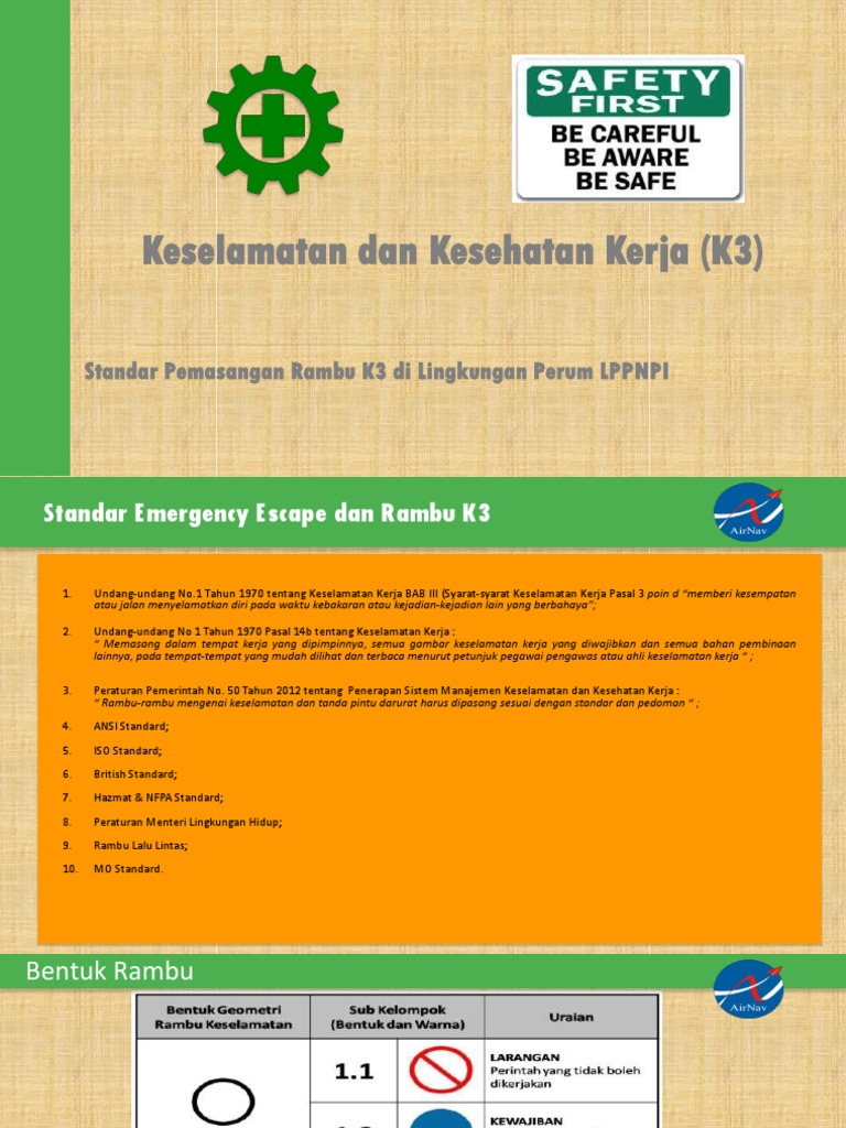 Standar Rambu K3 & APAR Di Cabang | PDF