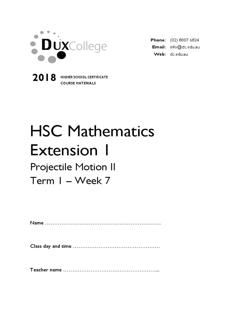 Hme1 Projectile Motion | PDF | Space | Mechanical Engineering