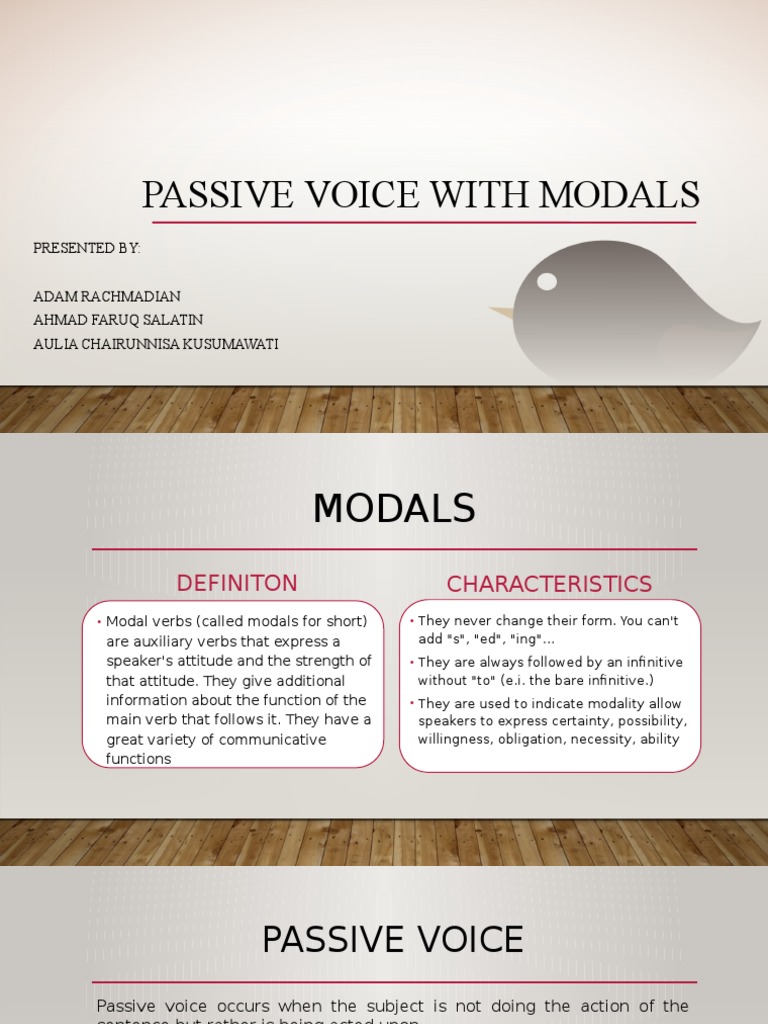 Passive Voice with Modal Verbs Guide | PDF | Verb | Grammatical Conjugation