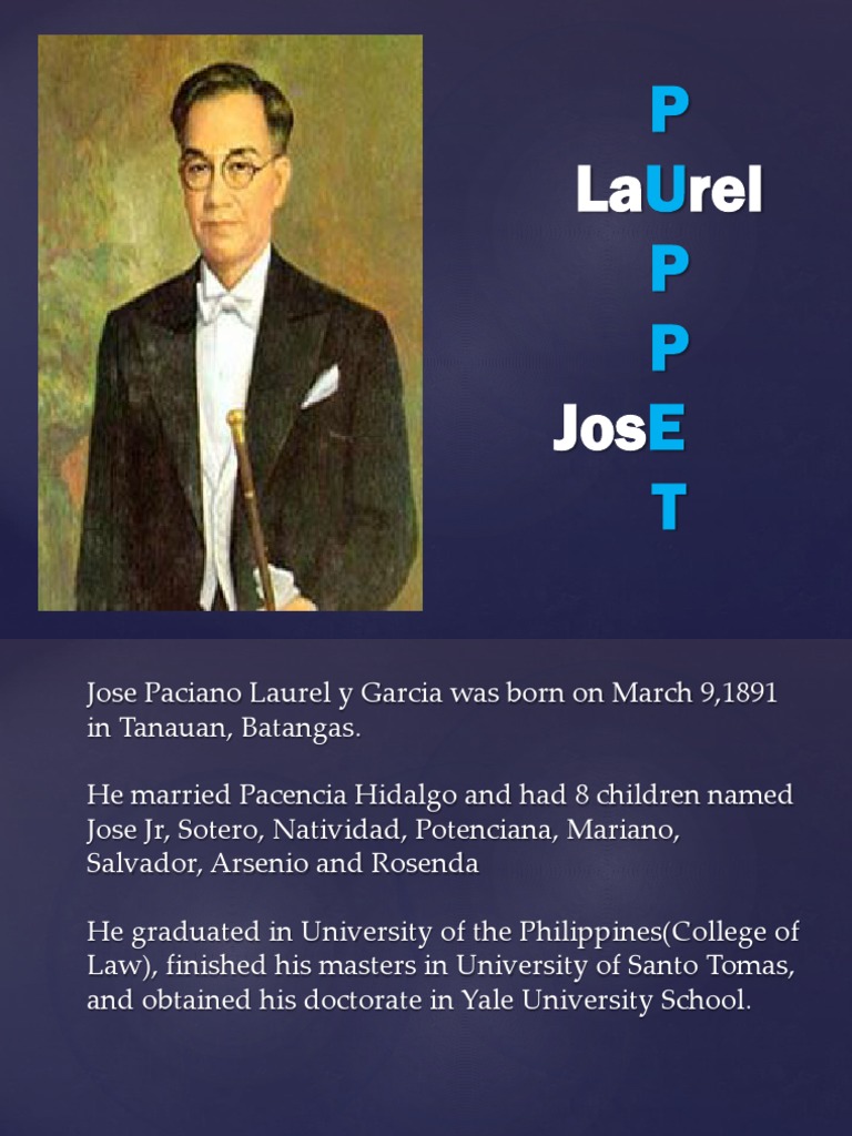 Jose P. Laurel | PDF | President Of The Philippines | World Politics
