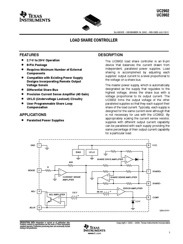 UC2902 UC3902: Features Description | PDF | Amplifier | Power Supply