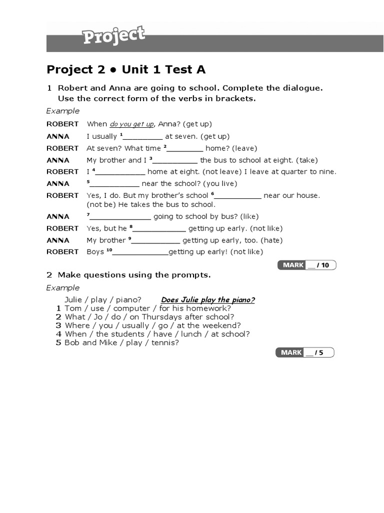 Project 2 Unit Revision Tests | Lunch | Zoo | Free 30-day Trial | Scribd