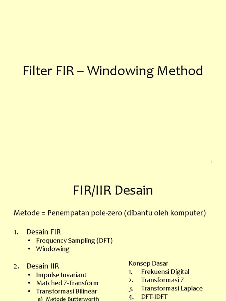 Desain Filter FIR Windowing | PDF