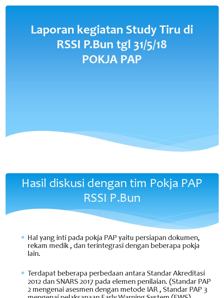 Laporan Kegiatan Study Tiru Pokja Pap | PDF