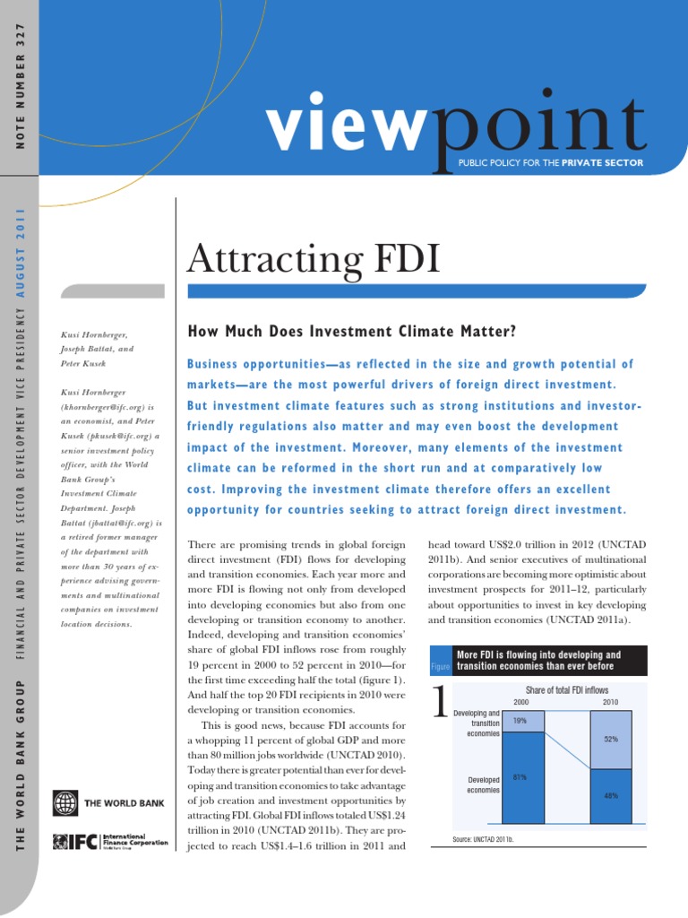327 Attracting FDI | PDF | Foreign Direct Investment | Transition Economy