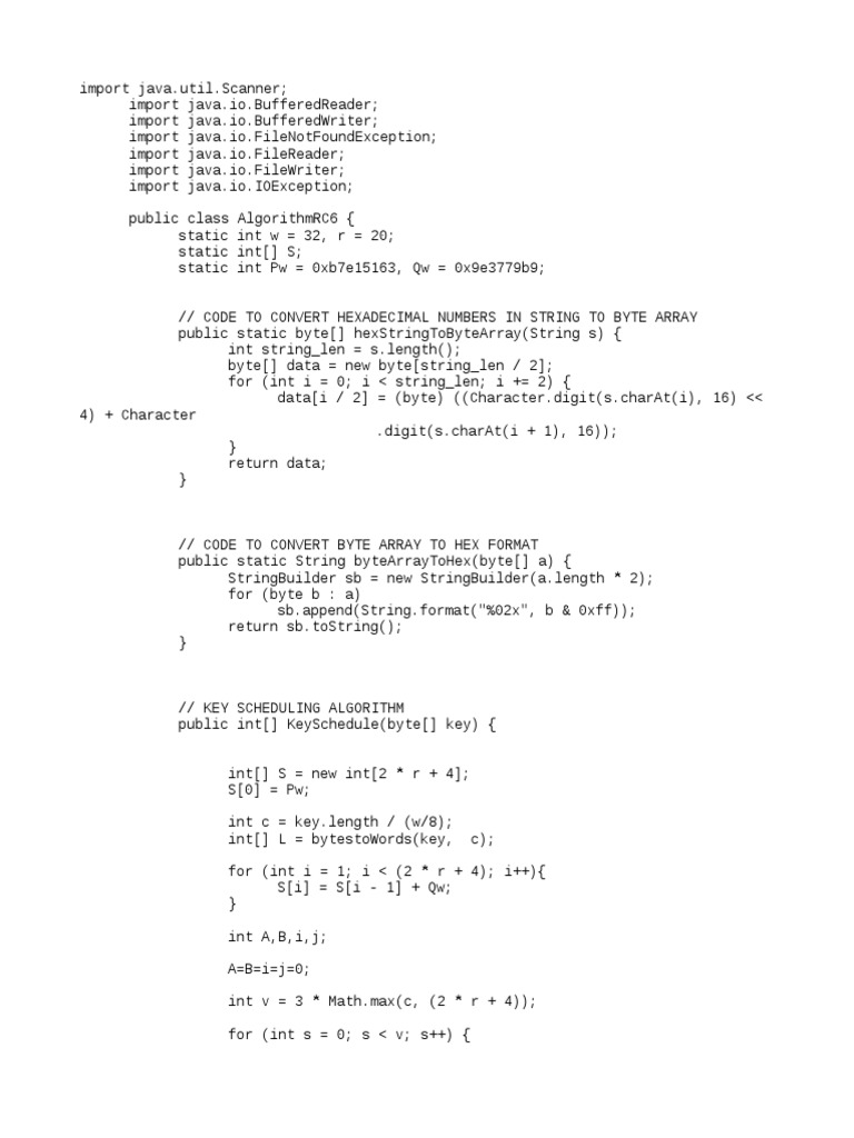 RC6 Sample | PDF | String (Computer Science) | Applied Mathematics