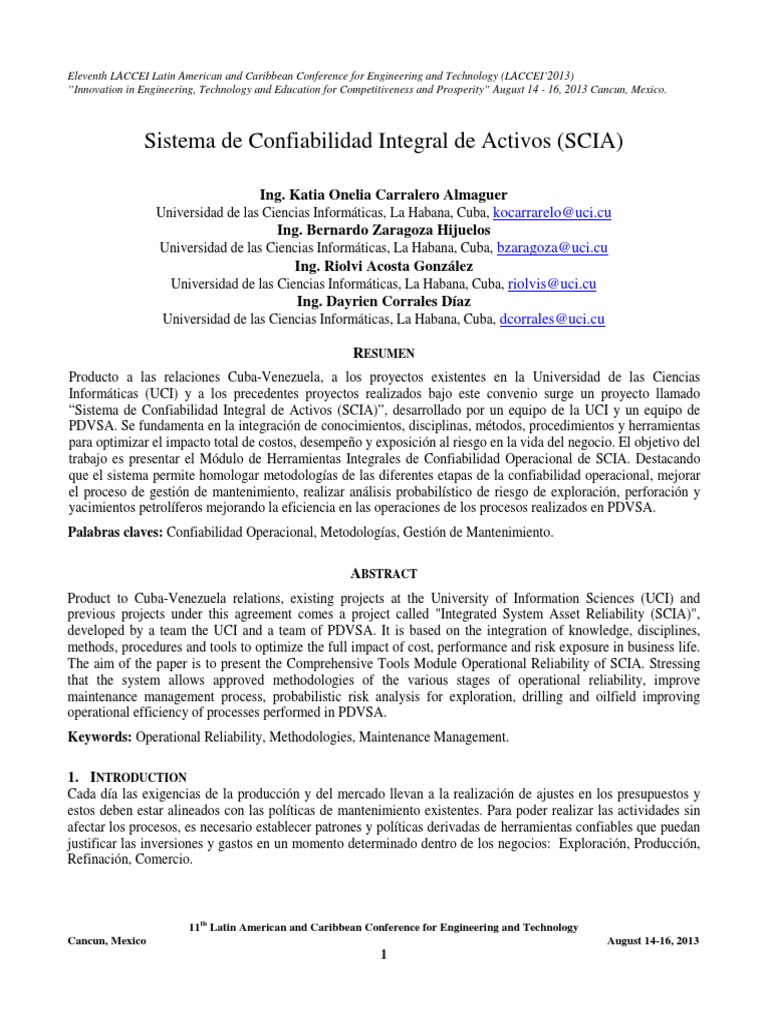 Sistema de Confiabilidad | PDF | Microsoft Excel | Software