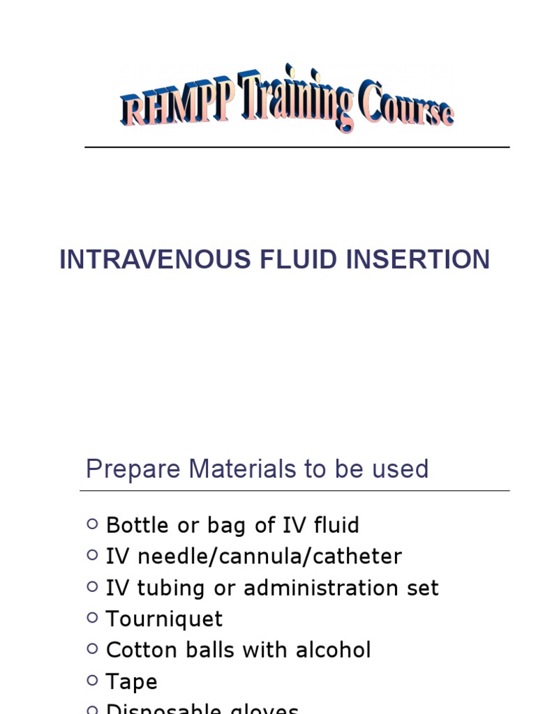 5 IV Insertion | PDF | Intravenous Therapy | Catheter