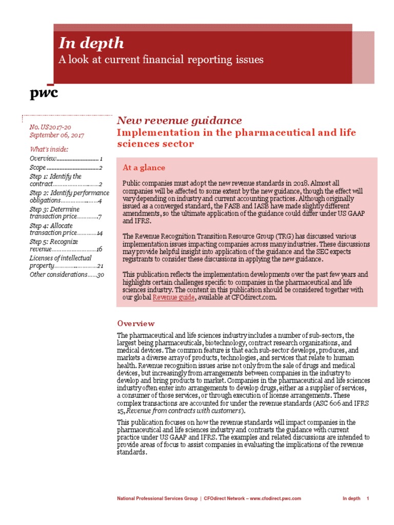 PWC Revenue From Contracts With Customers Pharma | PDF | Option ...