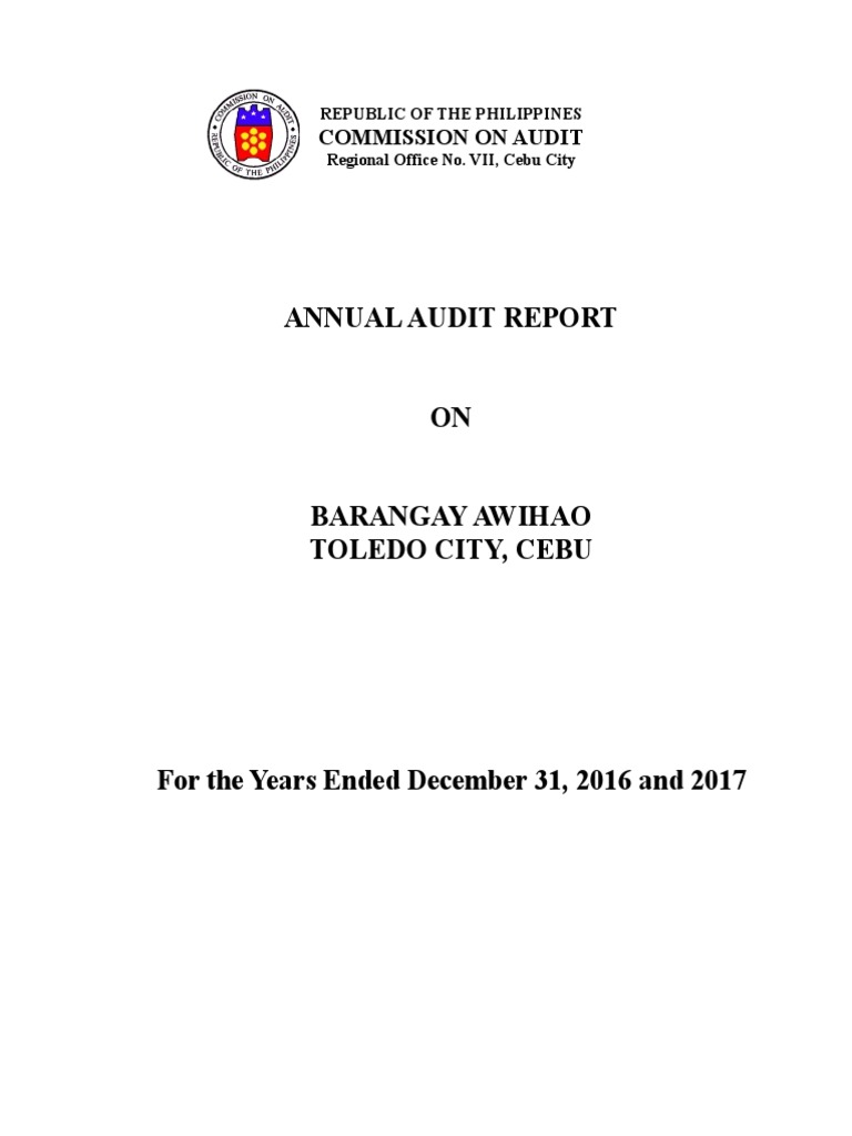 BAAR 2016-2017 - Awihao | PDF | Financial Audit | Internal Control