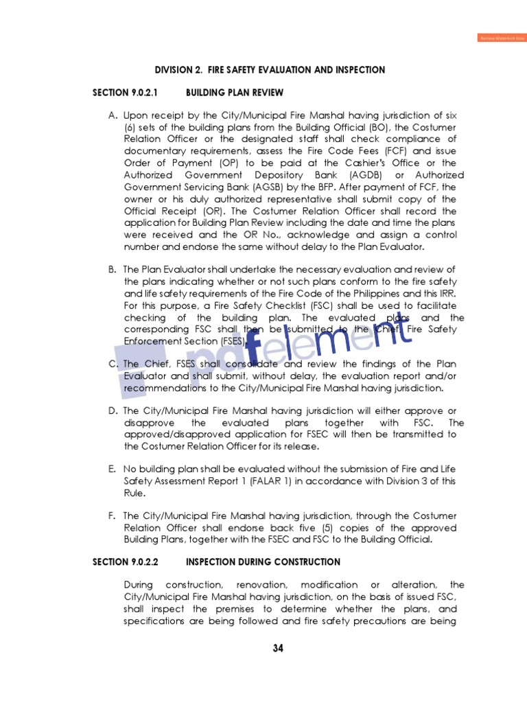 Division 2. Fire Safety Evaluation and Inspection SECTION 9.0.2.1 ...