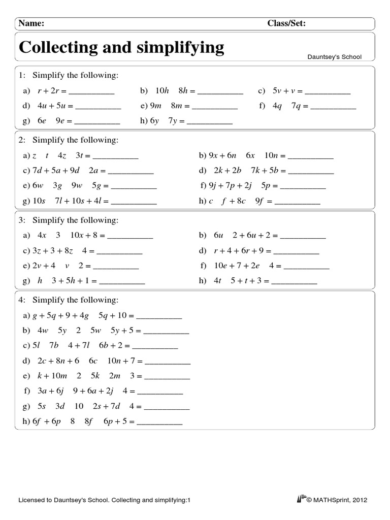 A - Collecting and Simplifying | PDF