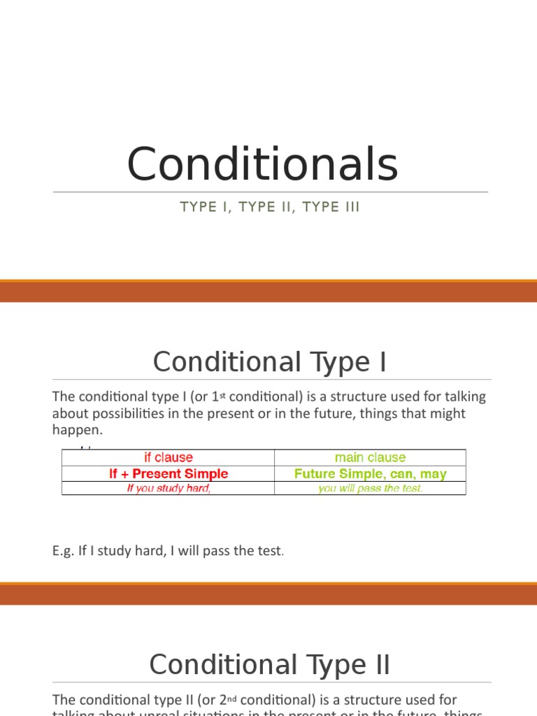 Conditionals: Type I, Type Ii, Type Iii | PDF | Politics | Social Science