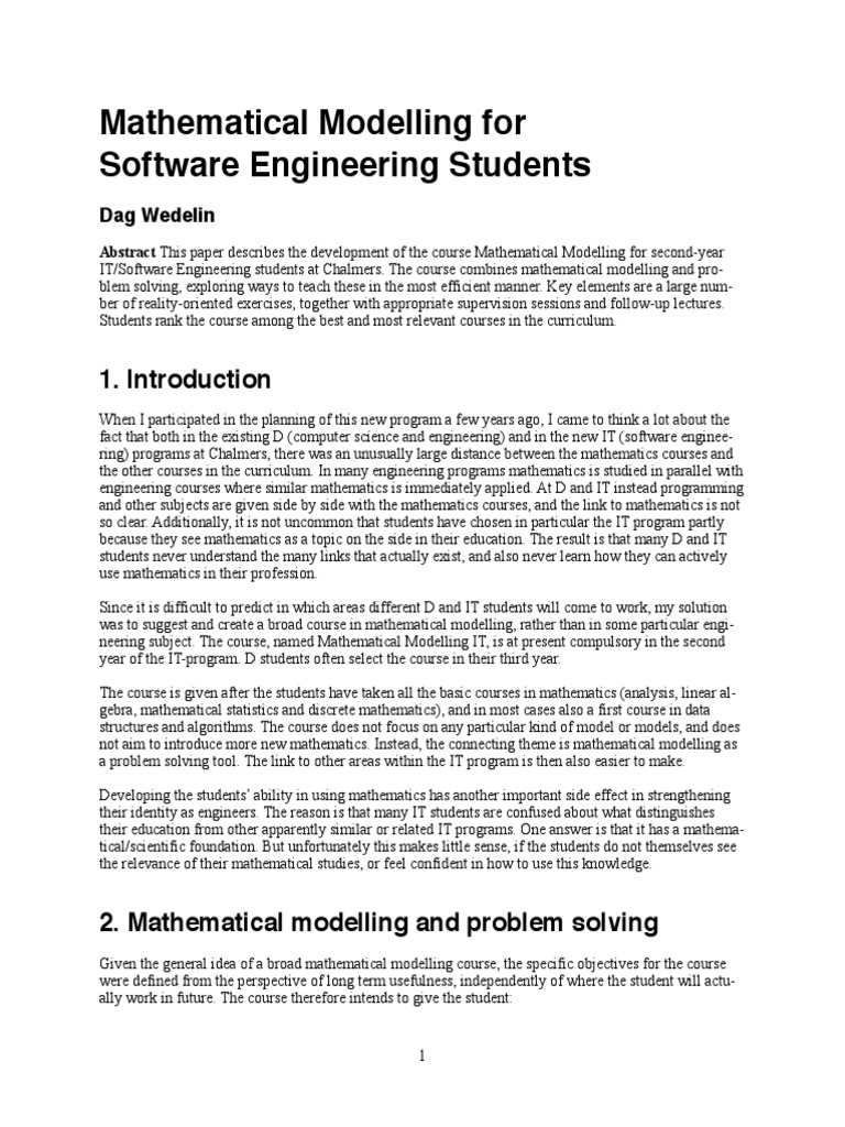 Mat Mod Report 6 | Download Free PDF | Mathematical Model | Teaching ...
