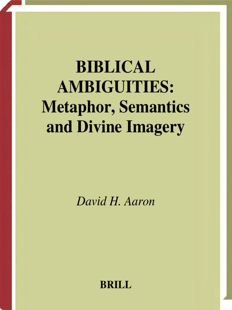 David - H. - Aaron - Biblical - Ambiguities - Metaphor, - Semantics ...