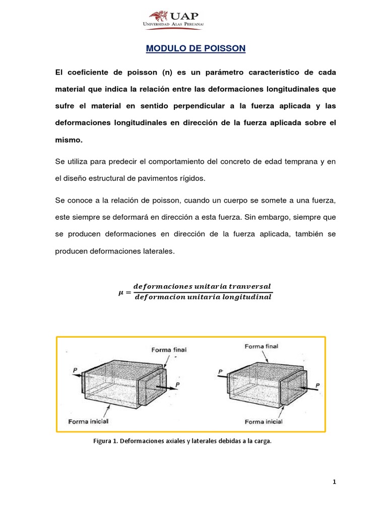 metodo poisson | El módulo de Young | Ingeniería mecánica
