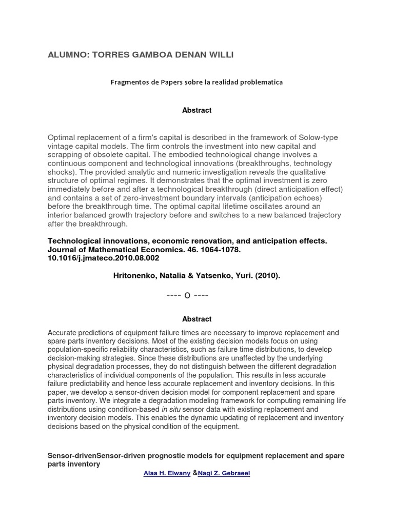 Papers Sobre Realidad Problematica | PDF | Mathematical Optimization | Dynamic Programming