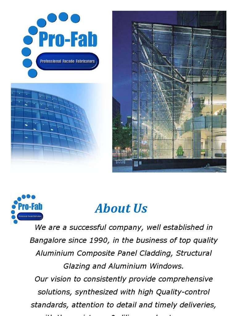 Profab Presentation - Ambience | PDF | Metal Fabrication | Window