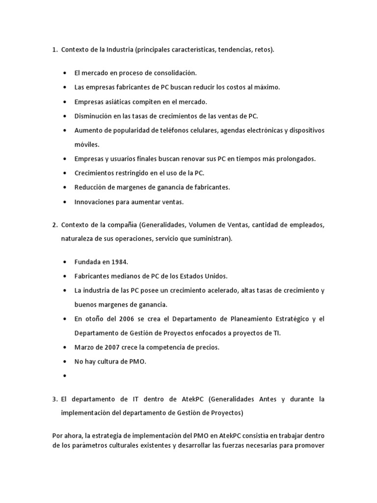Caso Práctico AtekPC | PDF | Teléfonos móviles | Computadoras personales