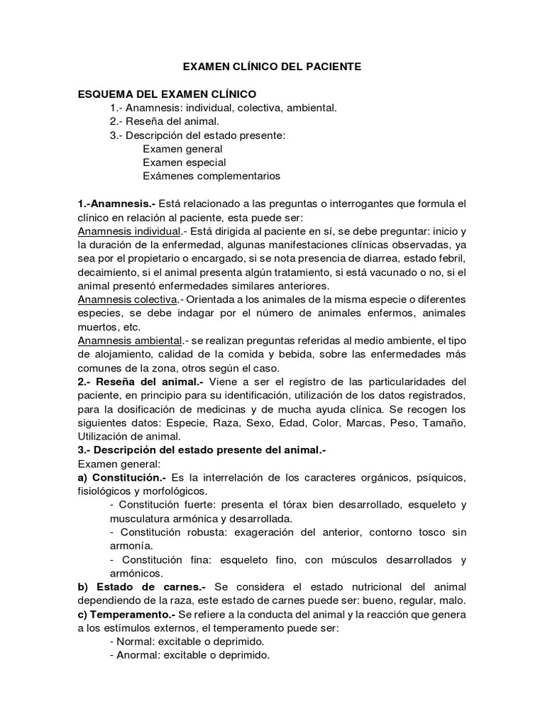 Practica #2 - Examen Clínico Del Paciente-1 PDF | PDF | Transpiración ...