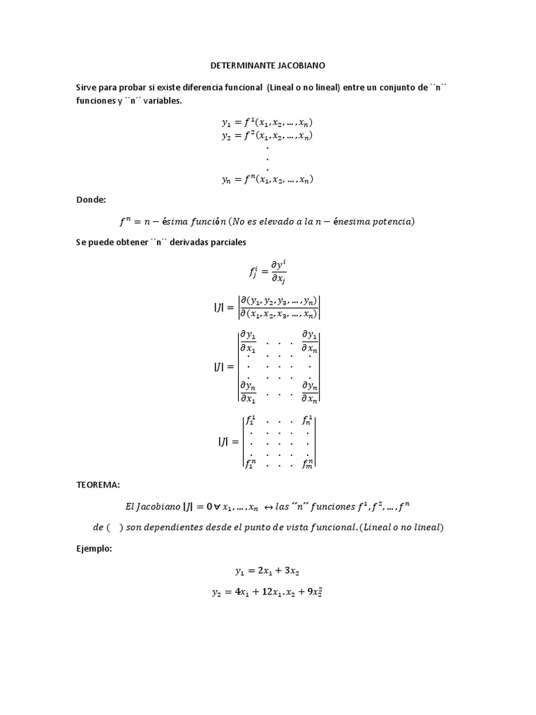 Determinante Jacobiano 1 - Ito Bladimir | PDF | Física teórica | Cálculo
