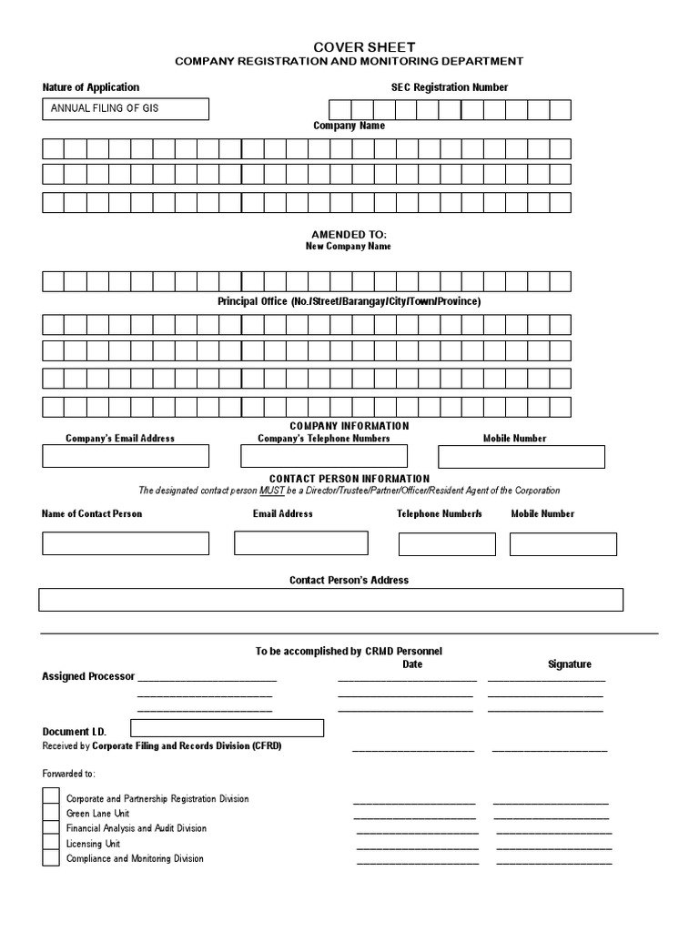 Gis Cover Sheet | PDF | Government Information | Government