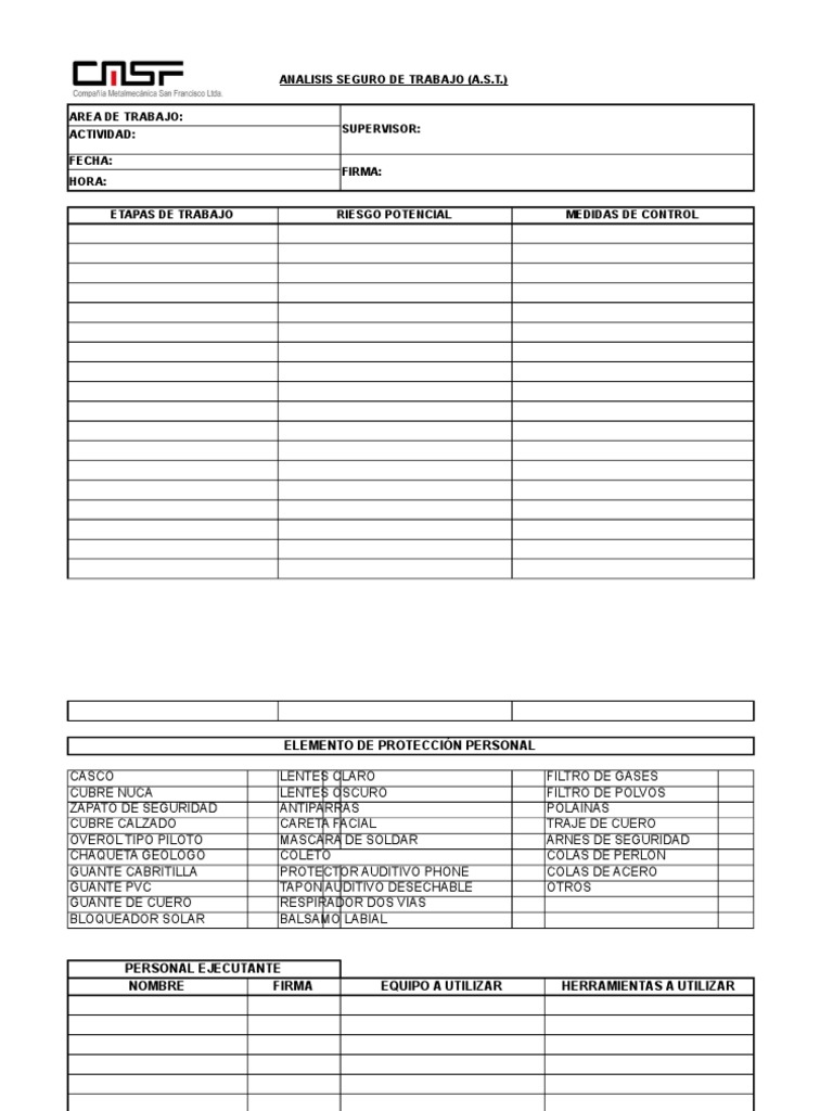 Checklist de Equipos y Seguridad Laboral | PDF