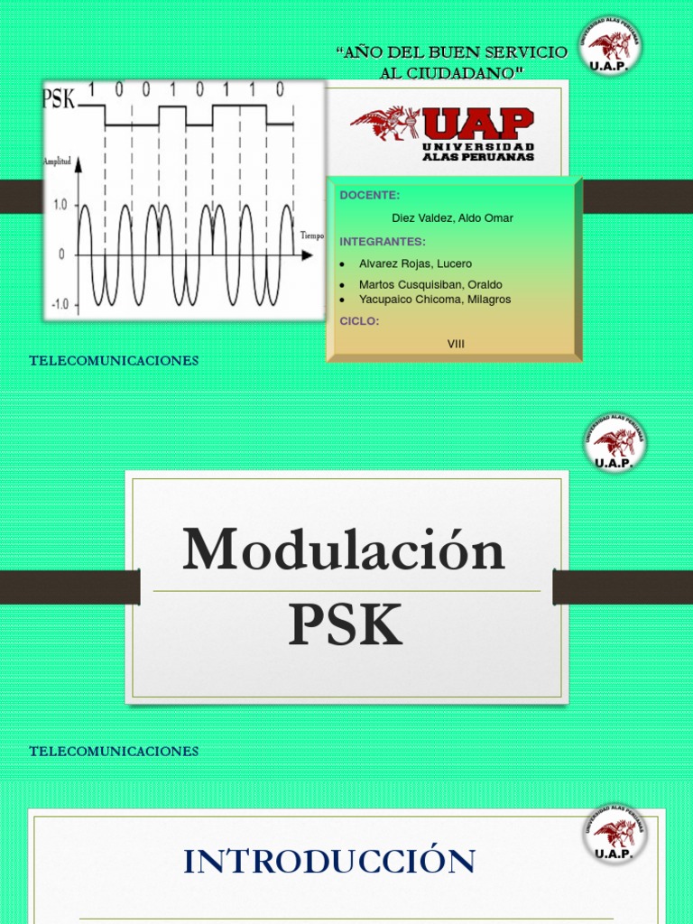 Modulación PSK | PDF | Modulación | Protocolos de capa física