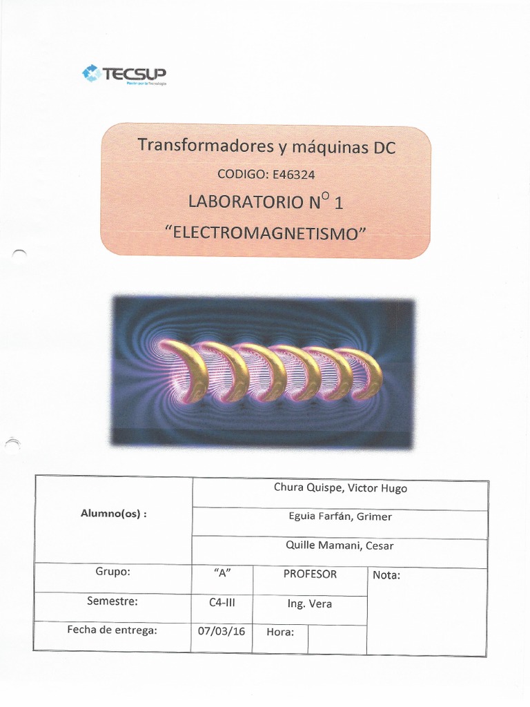 Laboratorio 1 Electromagnetismo | PDF