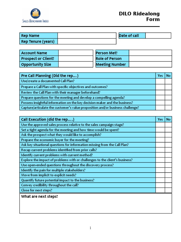 DILO Ridealong Evaluation Form | PDF