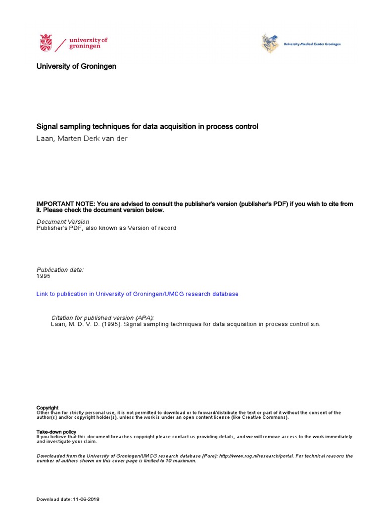 Thesis Signal Sampling Techniques For Data Sampling | PDF | Wavelet ...