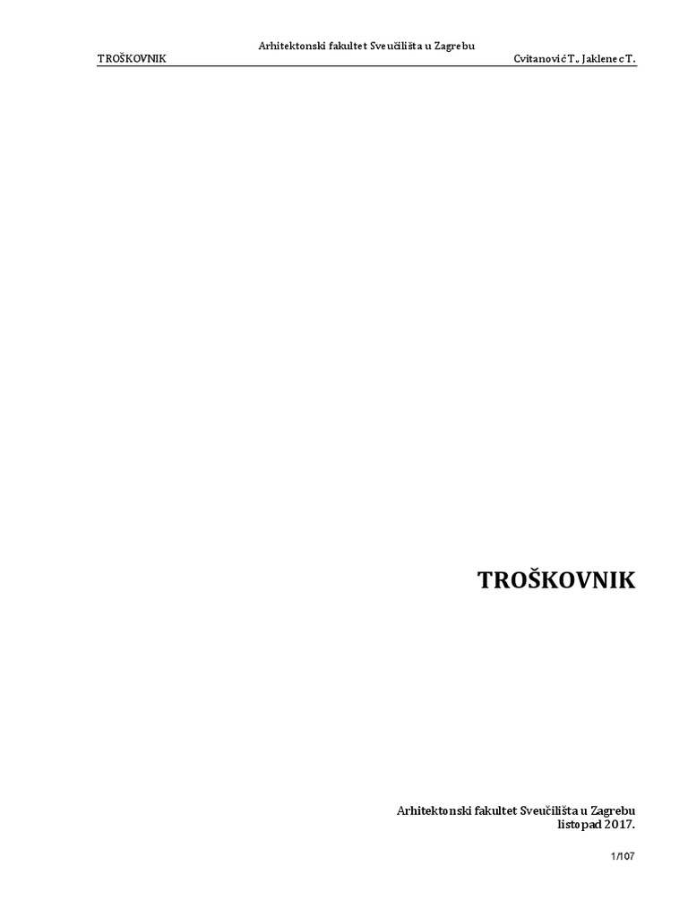 Troskovnik Skripta 17-18 | PDF