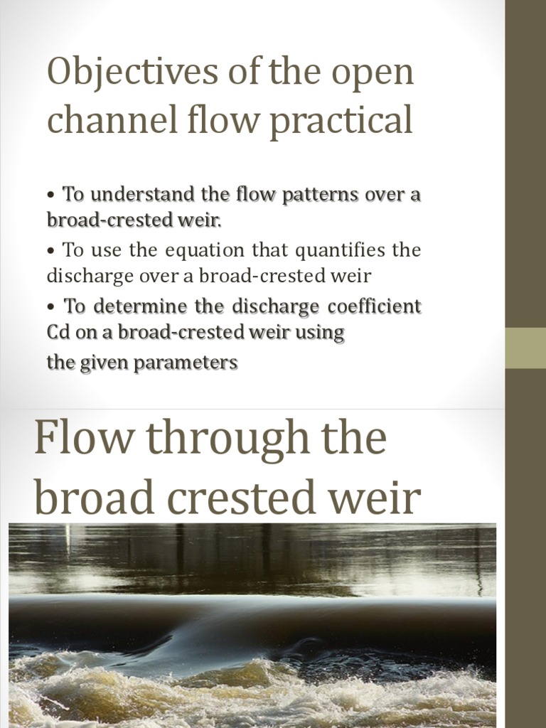 Ghanim - Objectives of The Open Channel Flow Practical | PDF