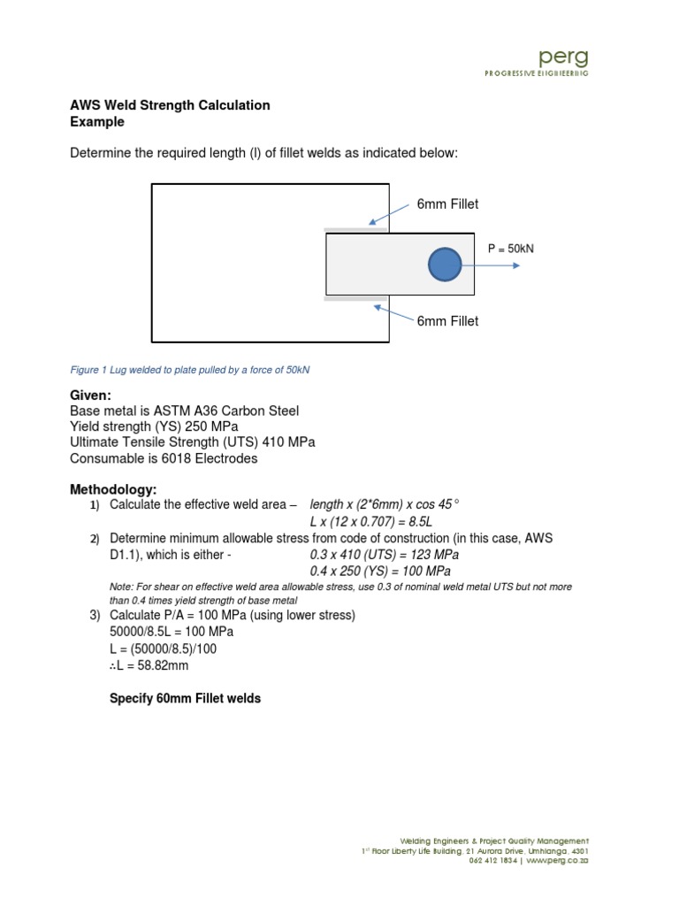 RCPretorius AWS Weld Strength Calculations | PDF