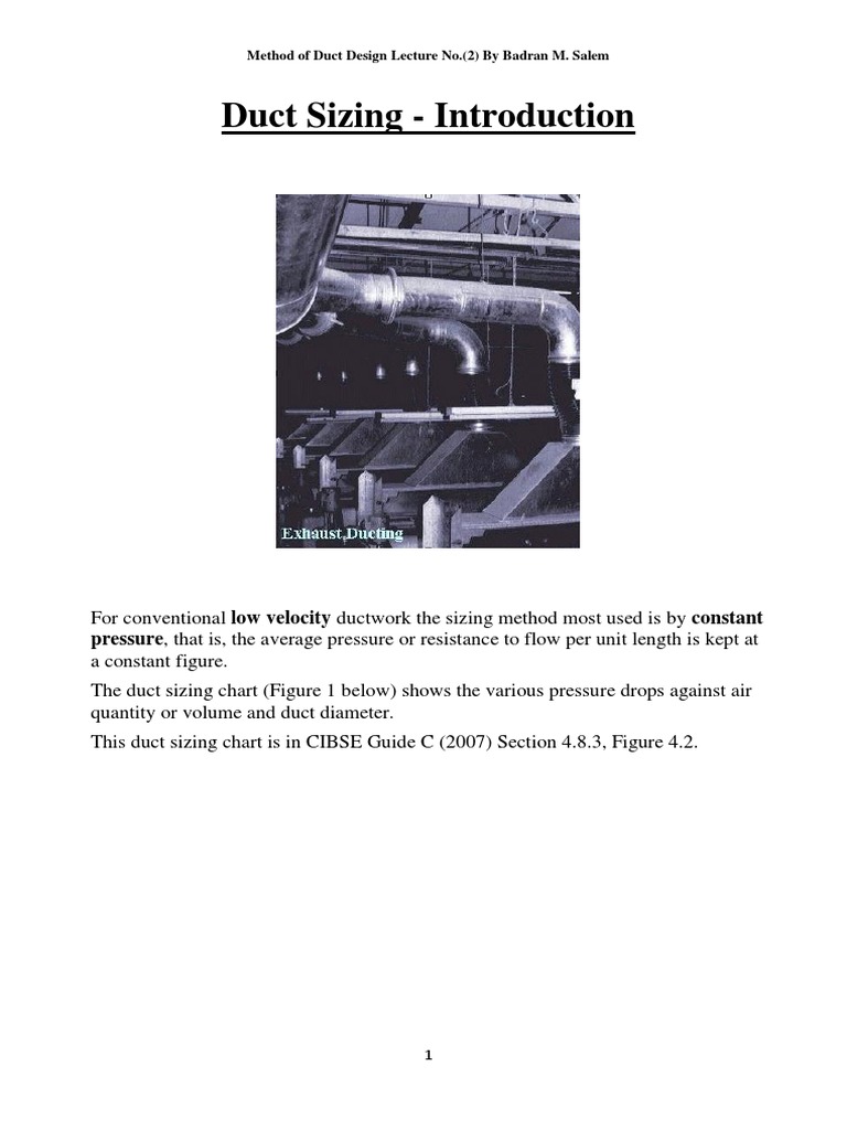 Advanced Air Duct Design Part 2 | PDF | Duct (Flow) | Flow Measurement
