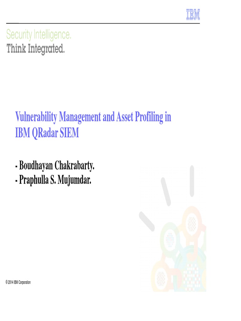 Vulnerability Management and Asset Profiling in IBM QRadar SIEM | PDF | Vulnerability (Computing ...