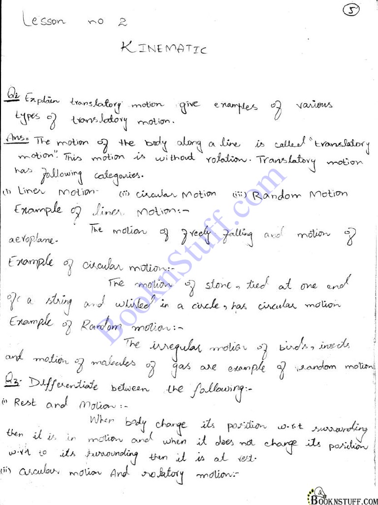Class 9 Physics Chapter 2 Notes | PDF | Foreign Language Studies