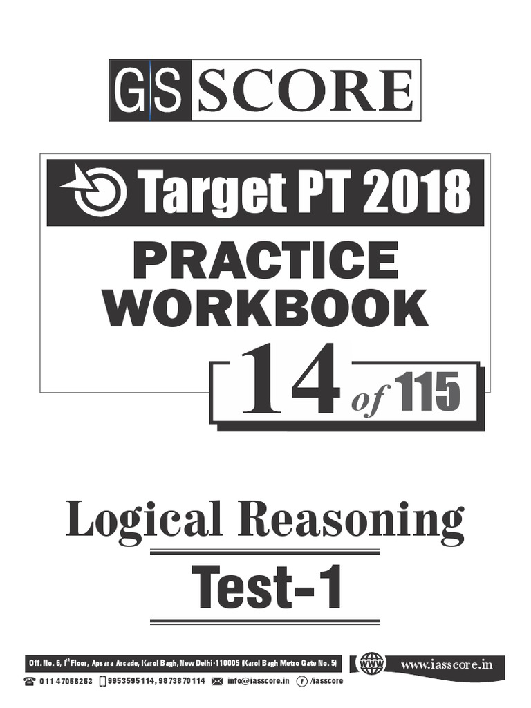Test - 14 - Logical Reasoning - Test-1 | PDF