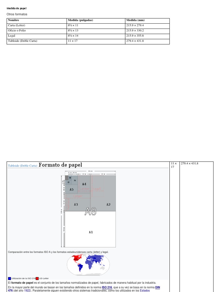 Medida de Papel | Papelería | Materiales de impresión | Prueba gratuita ...