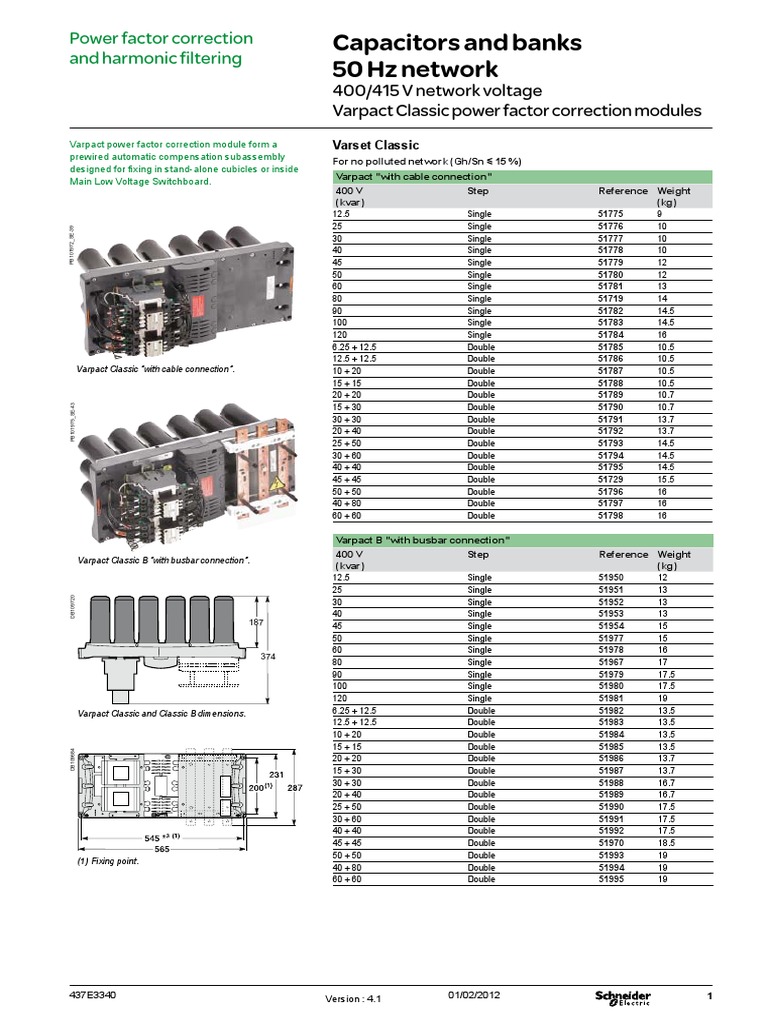 Capacitor Bank Schneider Pdf Capacitor Power Supply