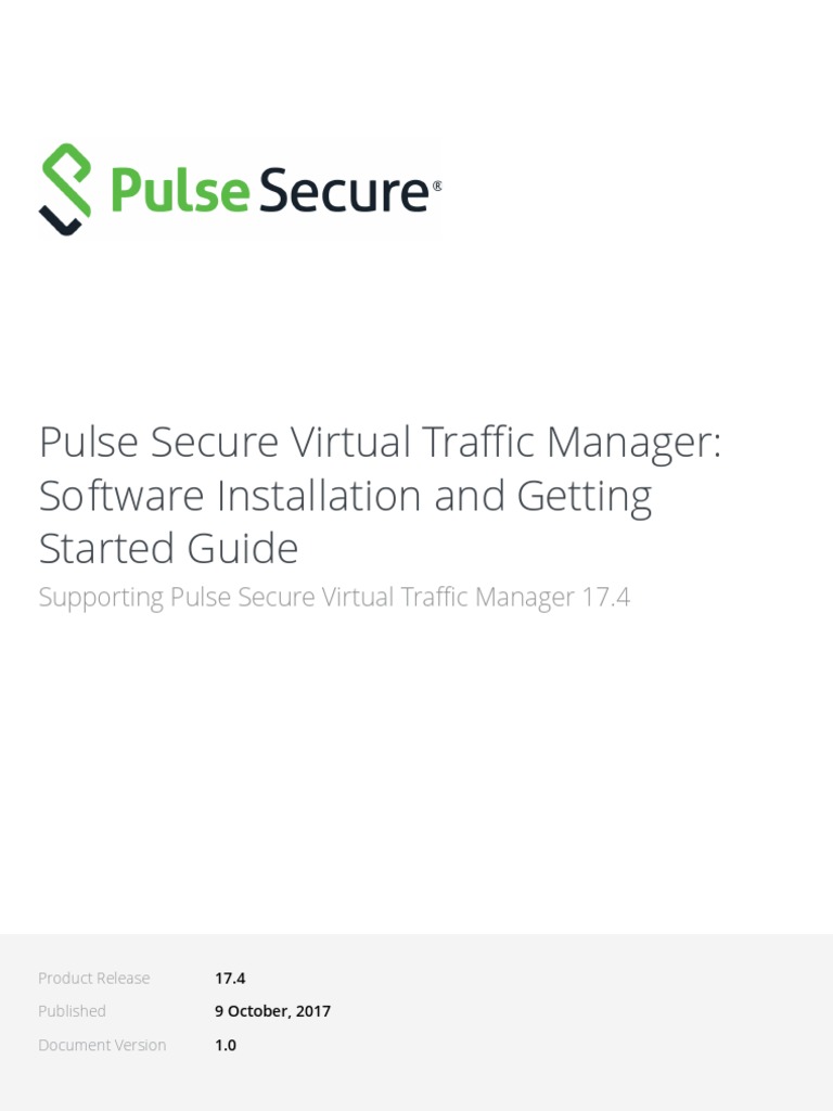 Pulse Secure Virtual Traffic Manager: Software Installation and Getting Started Guide | PDF | Ip ...