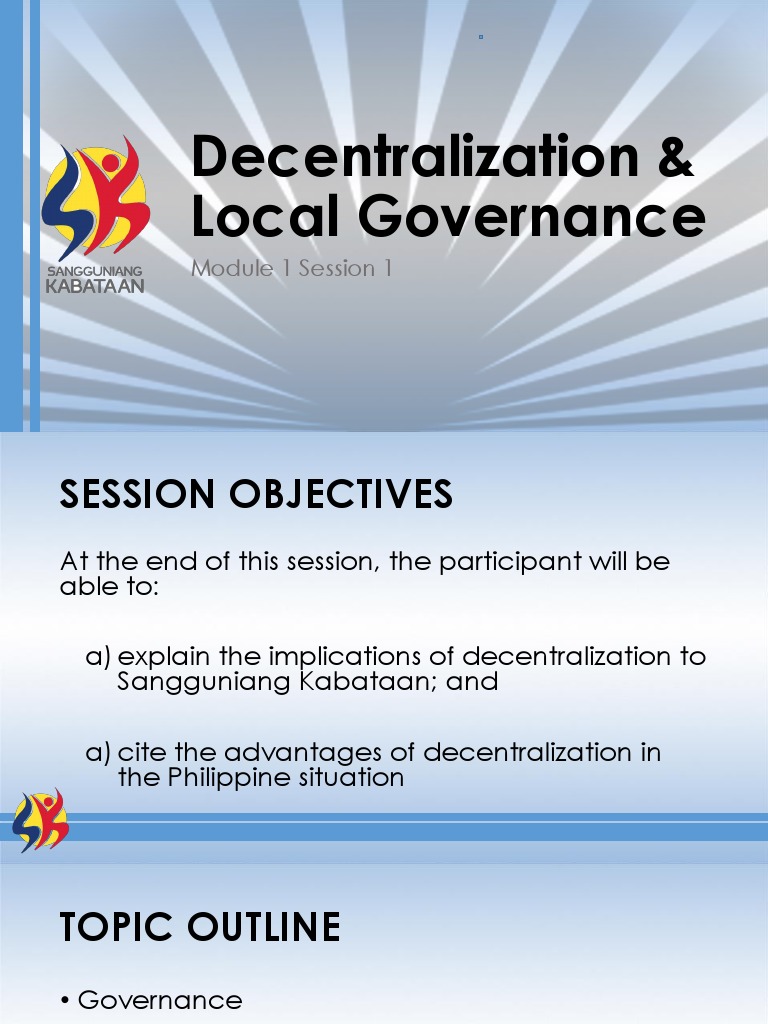Module 1 Decentralization and Local Governance | PDF | Governance ...