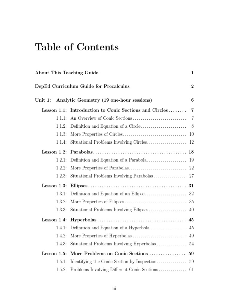 Pre-Calculus Teaching Guide and Curriculum | PDF | Trigonometric ...