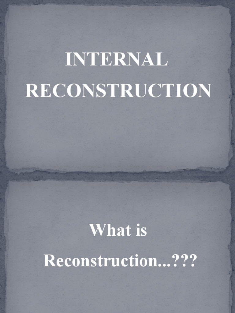 Presentation On Internal Reconstruction | PDF | Equity (Finance) | Corporate Law
