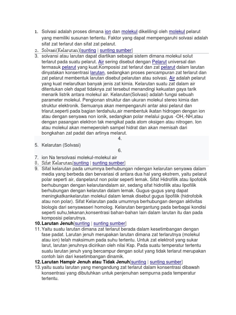Solvasi Adalah Proses Dimana | PDF