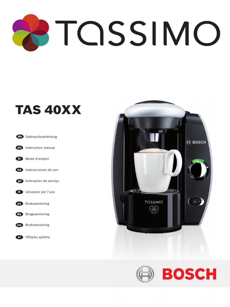 Tassimo T40-T42 Instrucciones de Uso-ESP | café | Té
