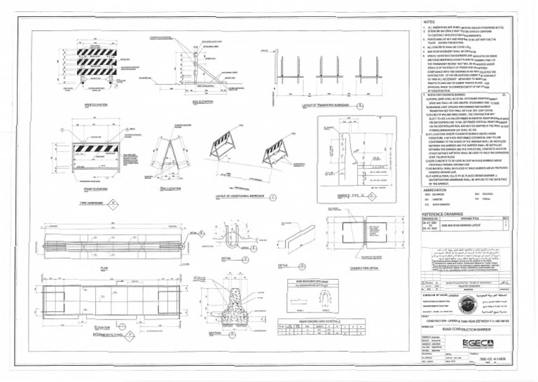 Notes and Specifications for Construction of Concrete Barrier and ...